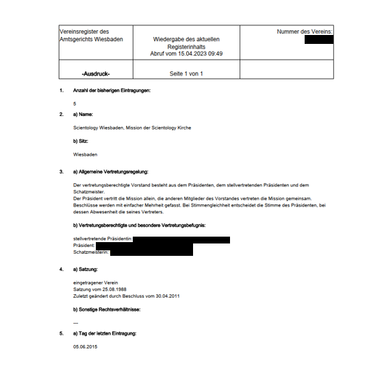 DE – Hessen: Wer ist der Vorstand der Scientology Mission Wiesbaden ...